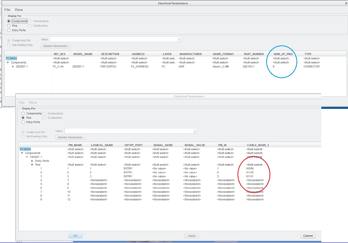 Creo cabling: Connector parameters editing issue. - PTC Community