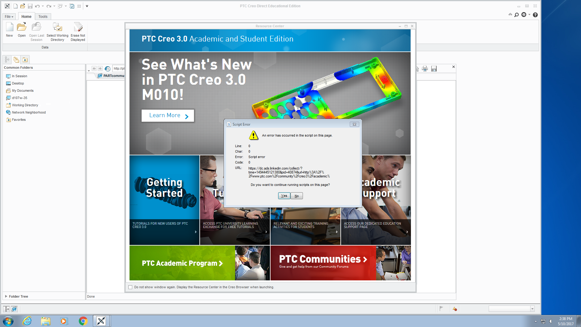 Script error in PTC Creo - PTC Community