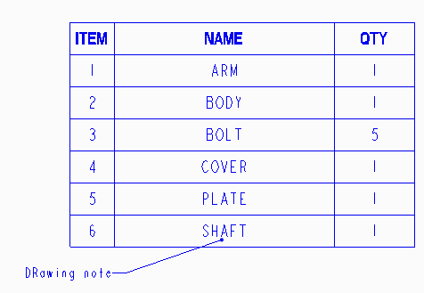 Solved: Drawing Note link to table cell - PTC Community