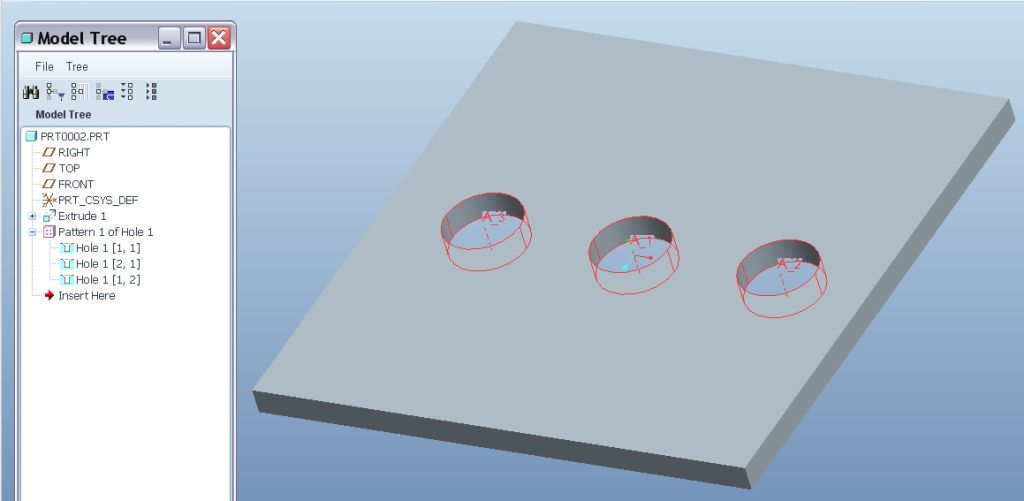 Solved: Hole pattern - symmetric about center hole in two ... - PTC Community