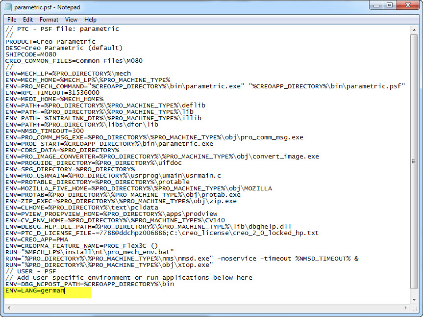 Solved: Change Creo 2.0 Language - PTC User Community