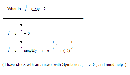 Solved: What is 1i^1i = 0.208 ? - PTC Community