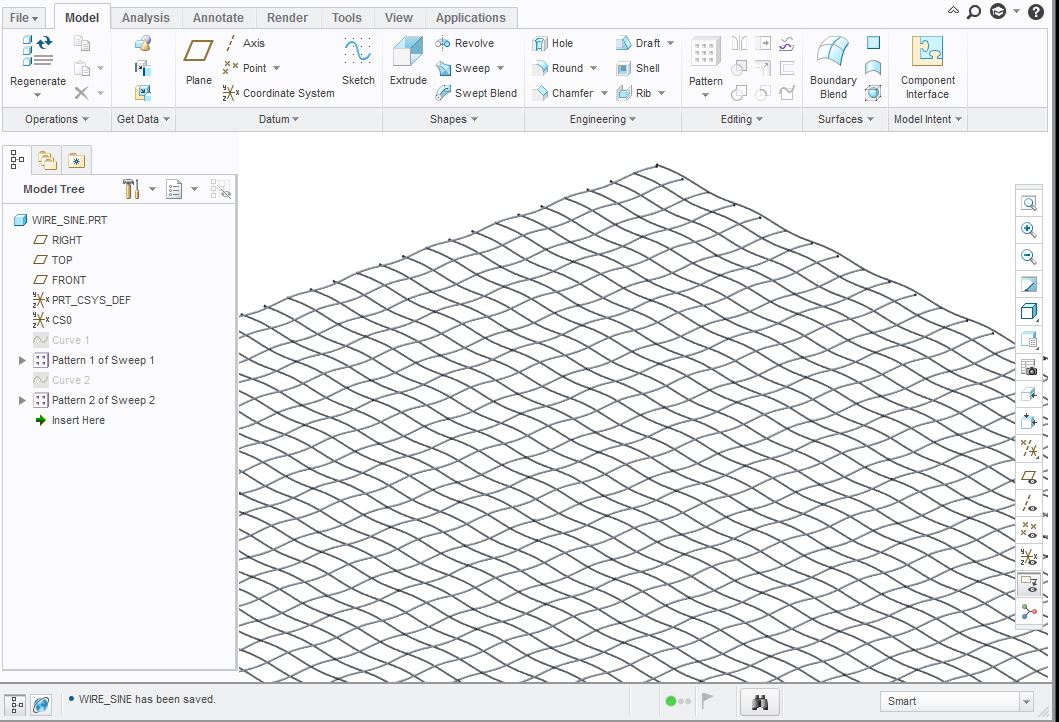 Solved: how to make wire mesh in creo - PTC User Community