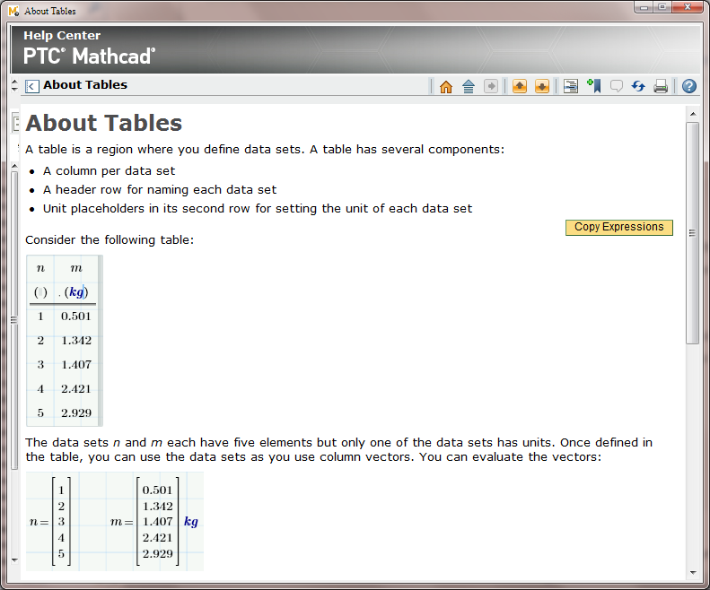 Referencing Another Row In A Table In MathCad Prim PTC Community