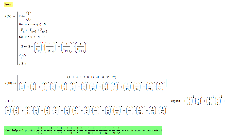 Solved: Fibonacci Numbers and A Convergent Series. - PTC Community