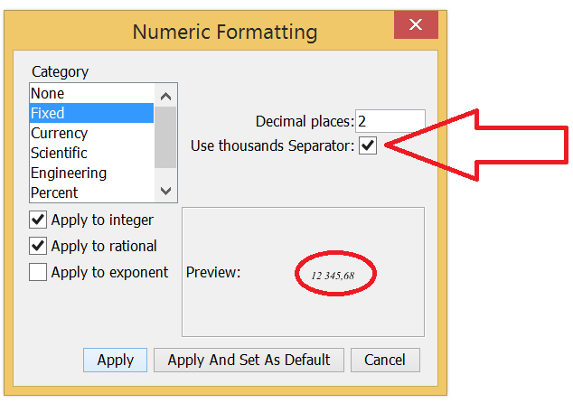 Thousands Separator PTC Community