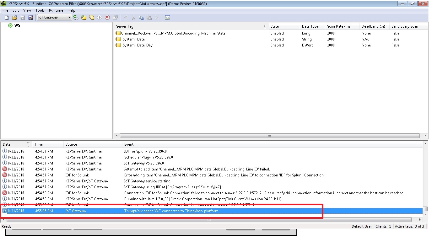 Error in Kepware IOT gateway & Thingworx Integrati... - PTC Community