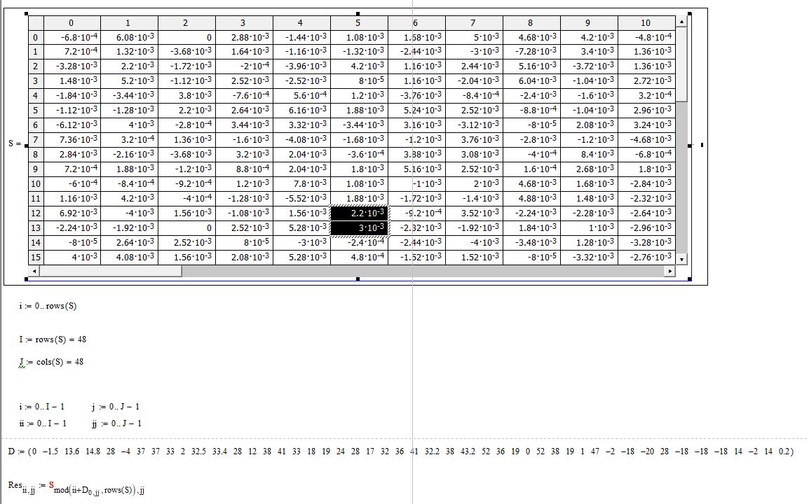 Solved: Shifting Matrix/Vector in Mathcad - PTC Community