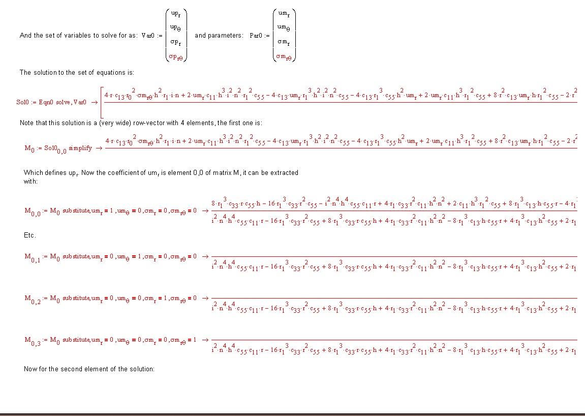 Solved How To Use Mathcad To Symbolically Extract Variabl Ptc