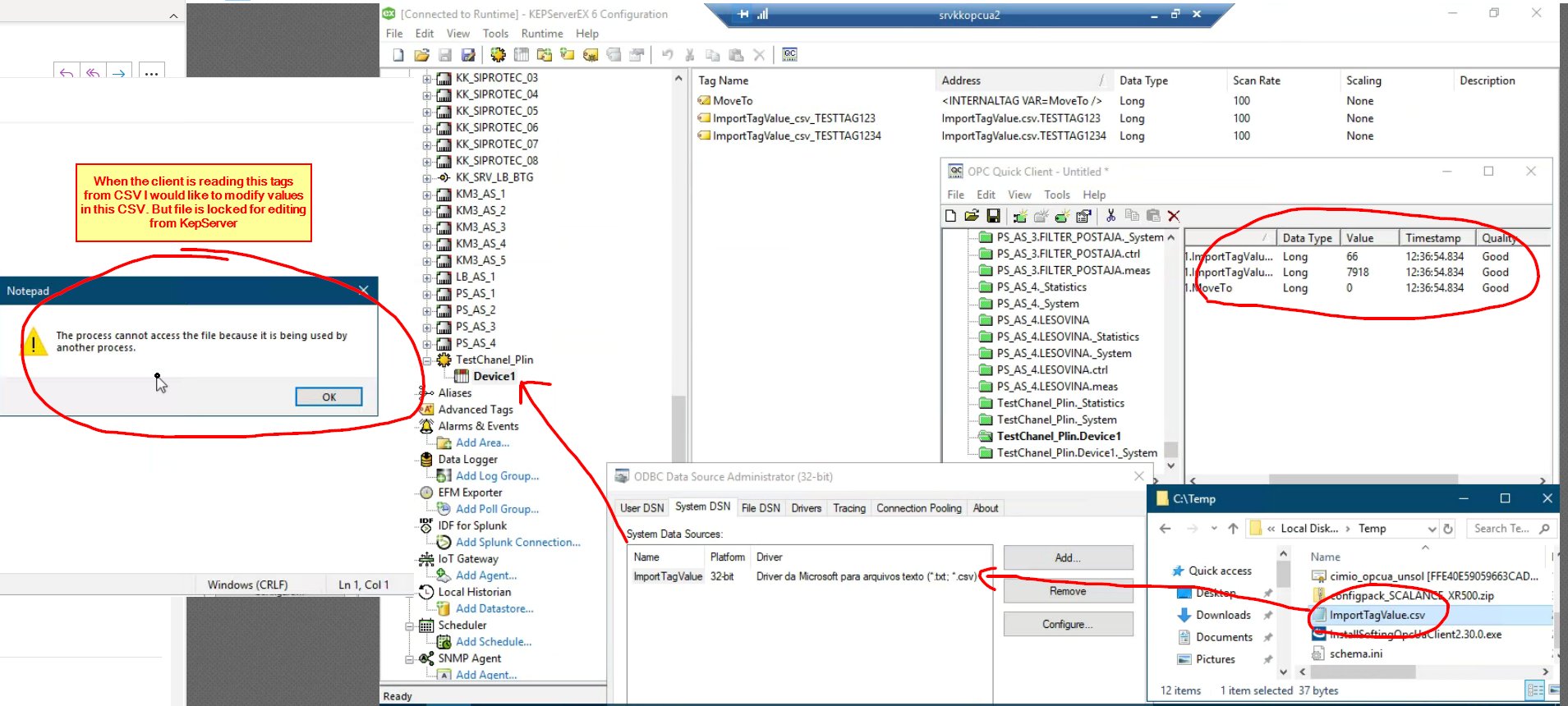 Solved Write Tag Value From Csv Ptc Community