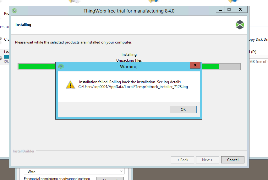 Solved Problem Installing Thingworx Manufacturing Apps Tr Ptc Community