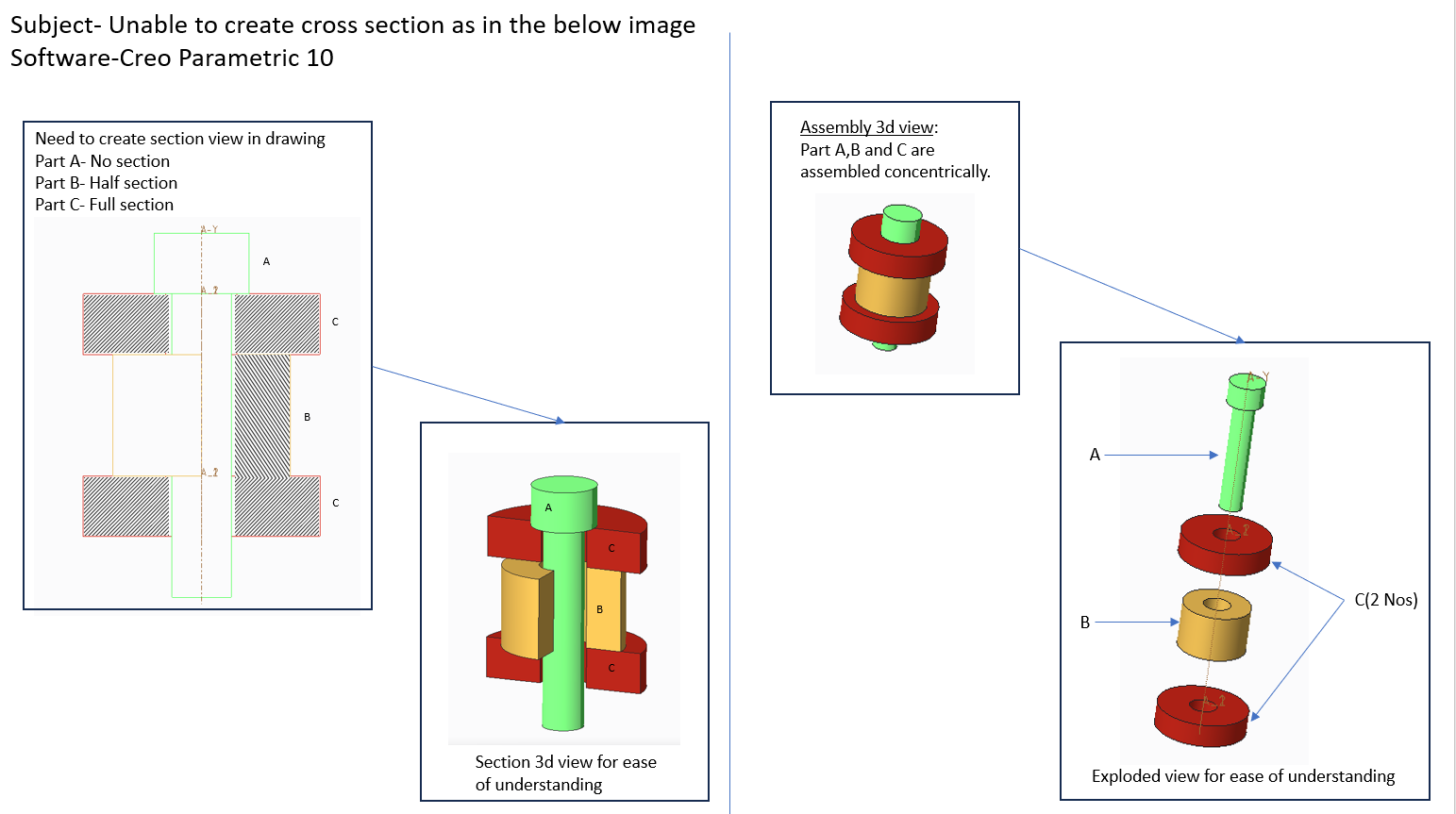 Solved Creating Cross Section Creo Parametric 10 Ptc Community