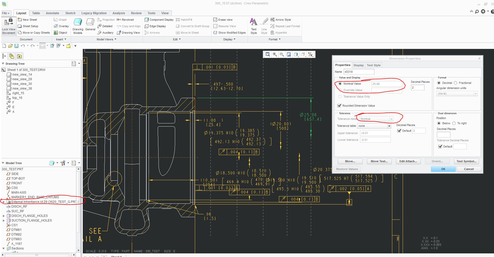 Solved How To Edit Inheritance Feature Dimensions From Dr Ptc