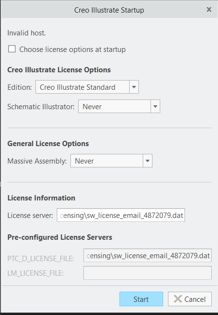 Creo Illustrate Invalid Host ID - PTC Community