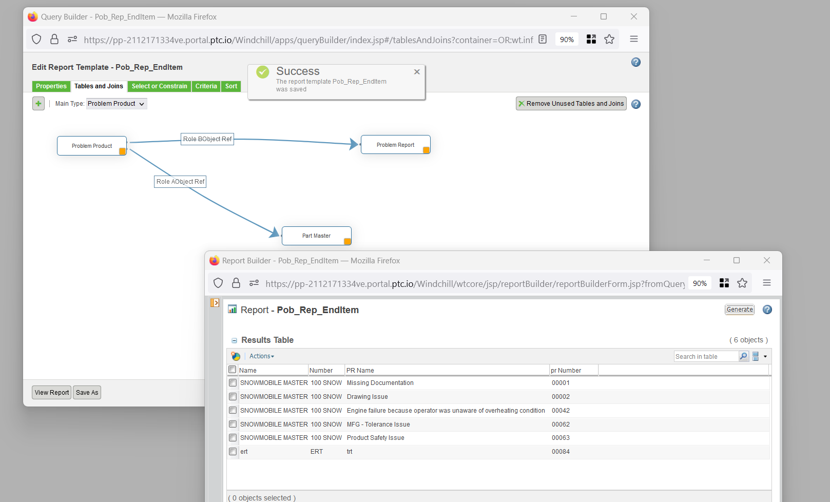 Solved: Windchill Reporting on Problem Reports with Affect... - PTC Community