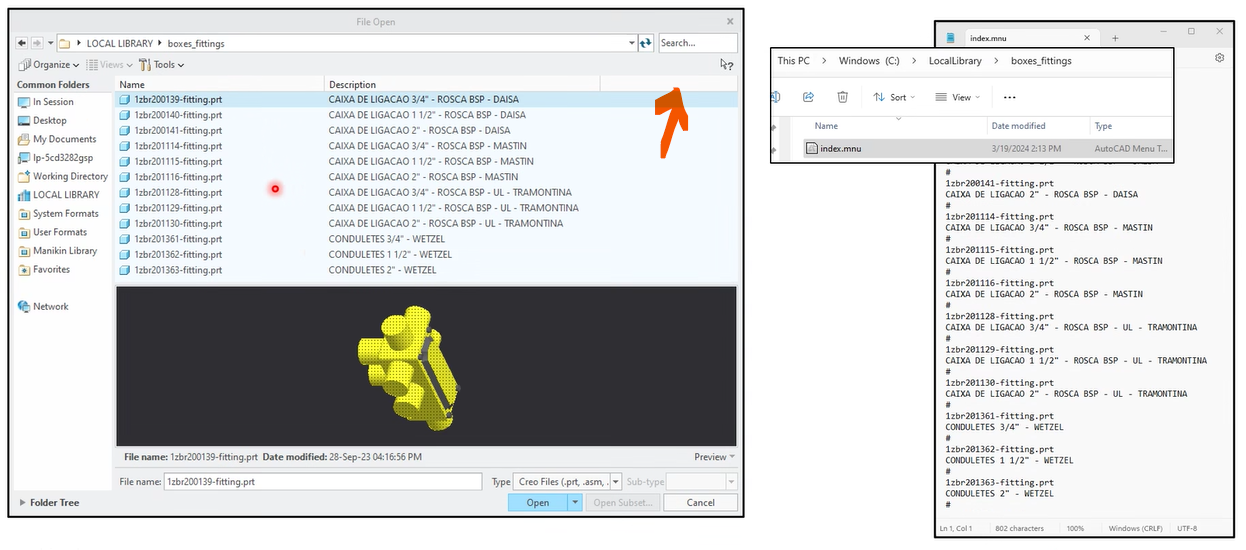 Pro/Library - MNU file - Possibility to see / set ... - PTC Community