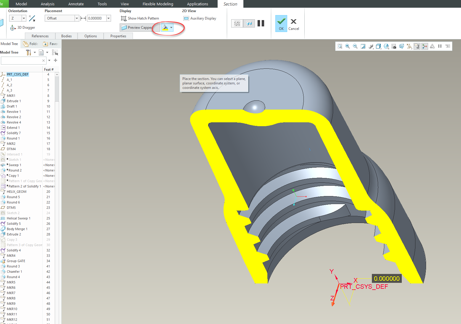 Solved: How can I change colour of a part in the section v... - PTC Community