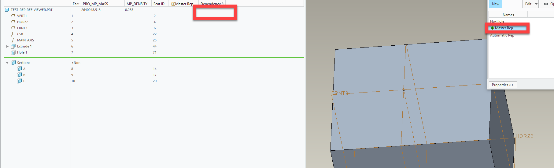 Solved: Custom Simp. Rep creates a Dependency in Part - PTC Community