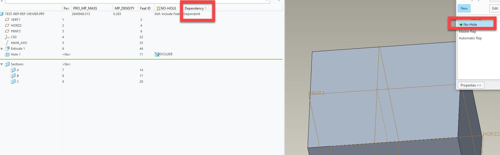 Solved: Custom Simp. Rep creates a Dependency in Part - PTC Community