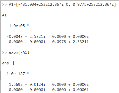 Solved: Exponential with matrix as exponent calculation er... - PTC ...