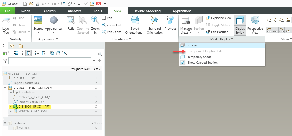 Solved: how to change the opacity of a part in assembly wh... - PTC Community