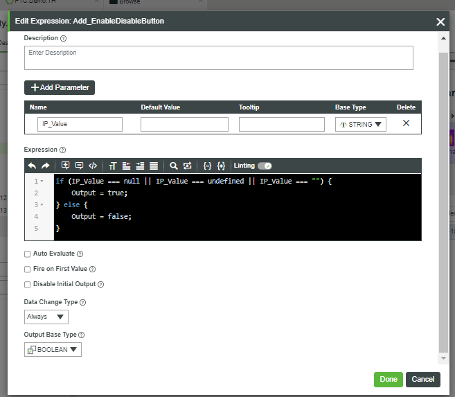Changing button style on a grid row click - PTC Community