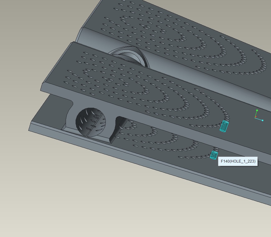 Hole pattern problem with angular surfaces - PTC Community