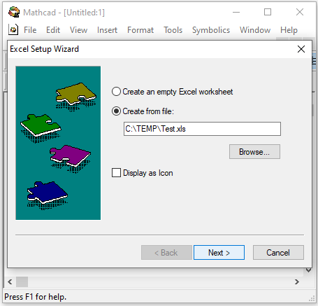 Solved: Insert existing excel component in mathcad sheet - PTC Community
