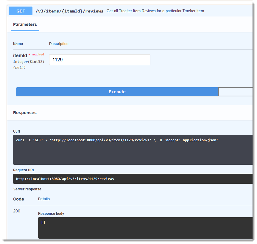 Solved: GET /v3/items/{itemId}/reviews End point is broke... - PTC Community