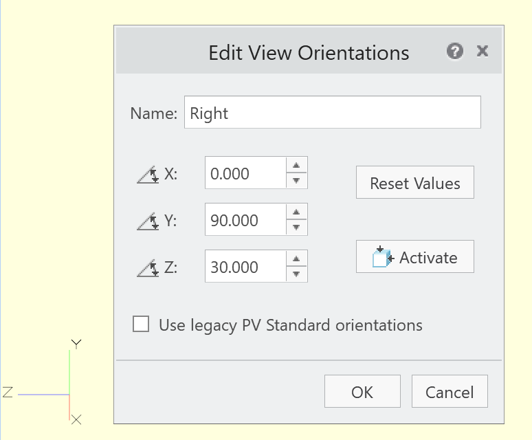 Edit View Orientations: Can't rotate orientation a... - PTC Community