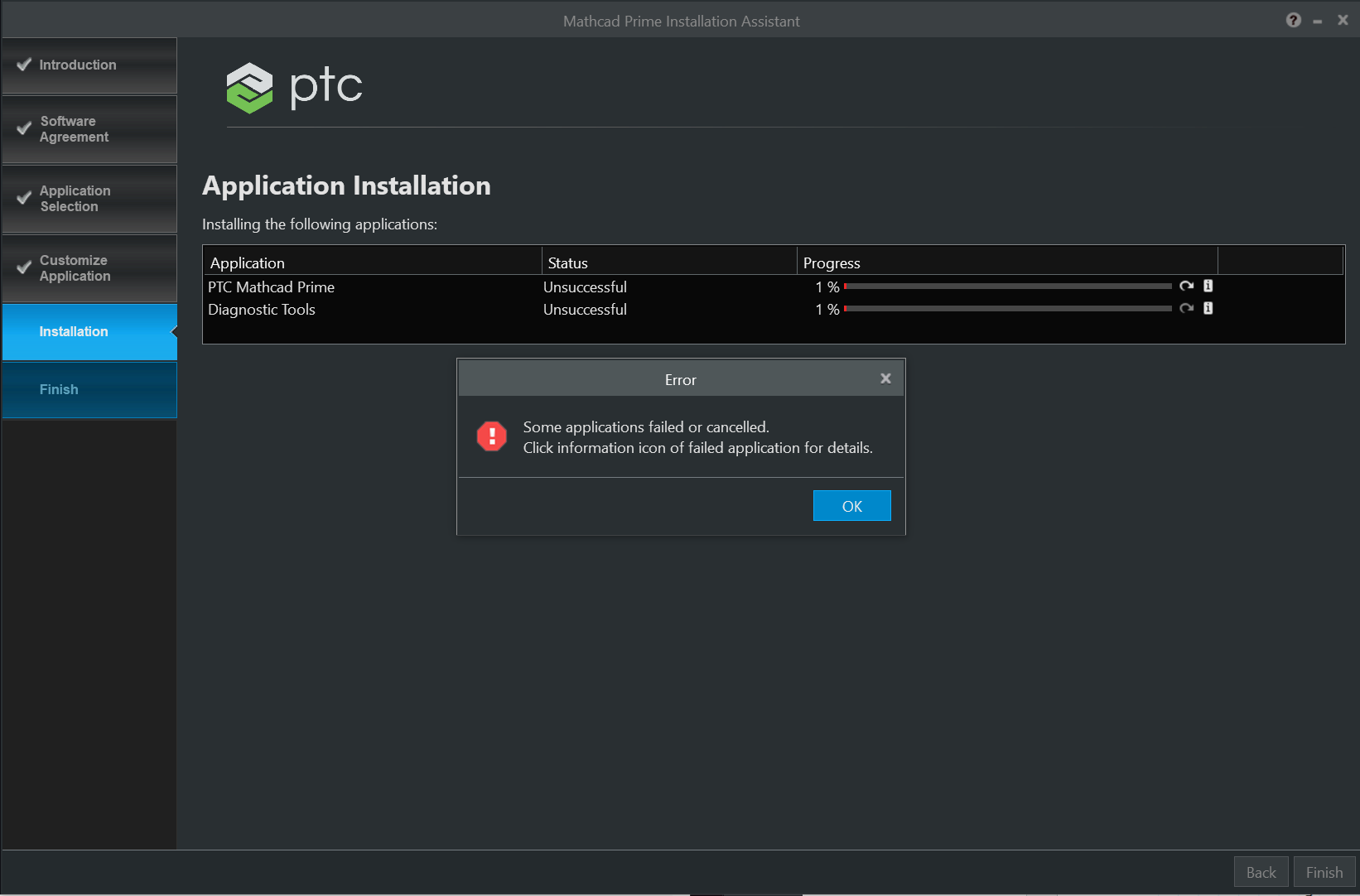 file install fail - PTC Community