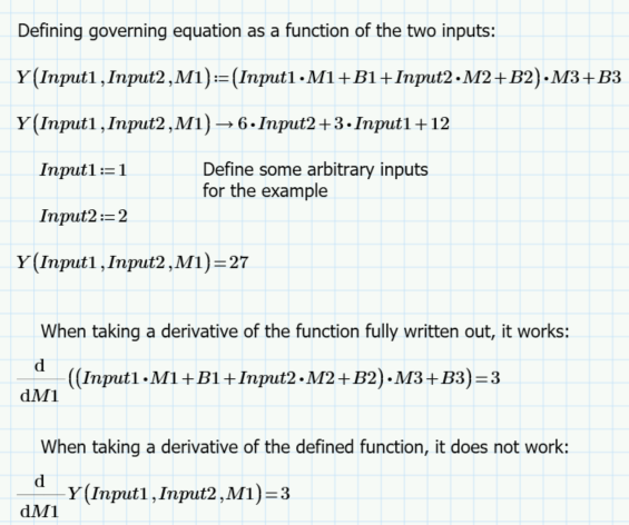 Derivative of a Function with Many Variables - PTC Community