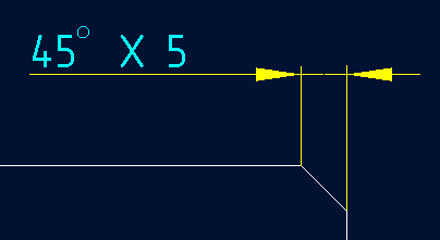 Solved: 2D drawing chamfer dimmension type - PTC Community