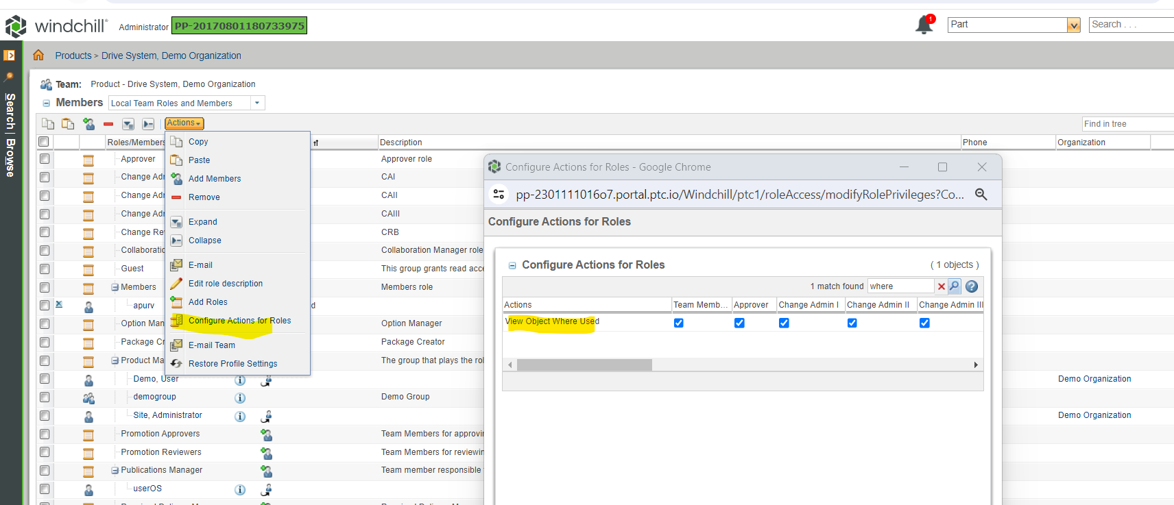 Solved: Where used functionality is missing for a particul... - PTC Community