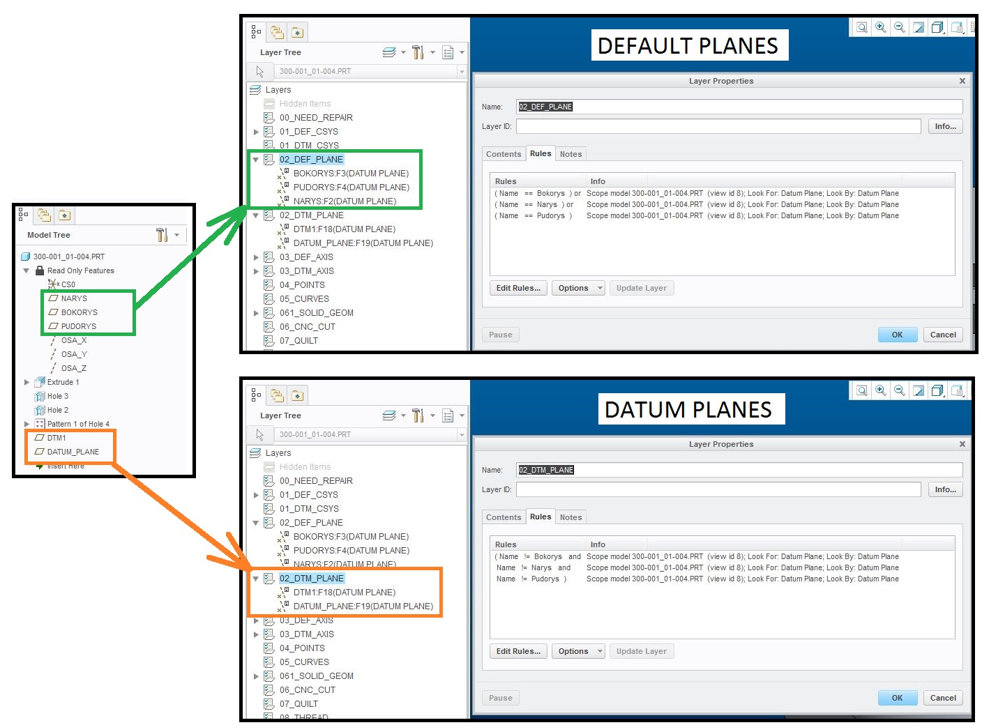 Solved: Layer rules are messed up and inconsistent - PTC Community