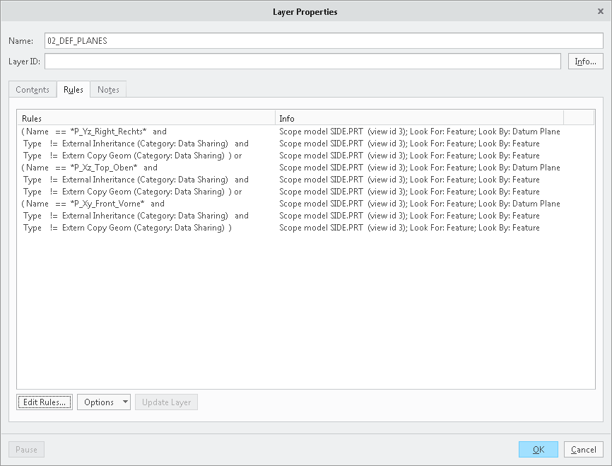 Solved: Layer rules are messed up and inconsistent - PTC Community