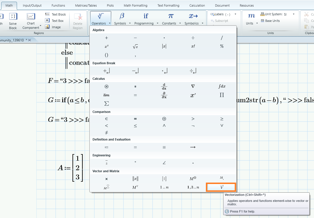 Solved: how to do element product in two column vectors? - PTC Community