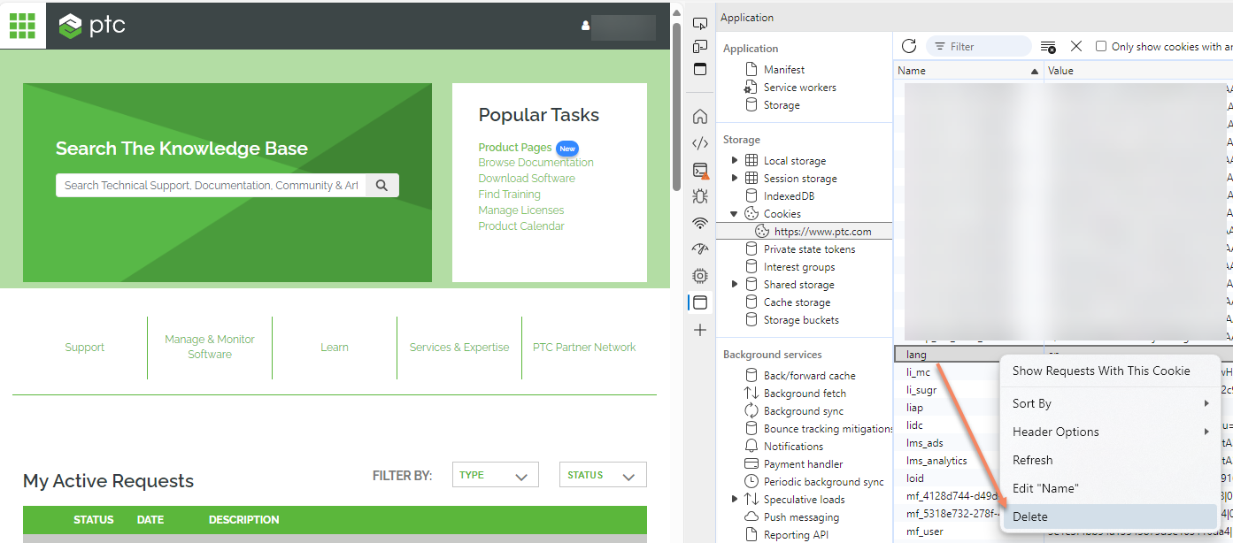Solved: I cannot open "Manage My Web Account" in esupport ... - PTC Community