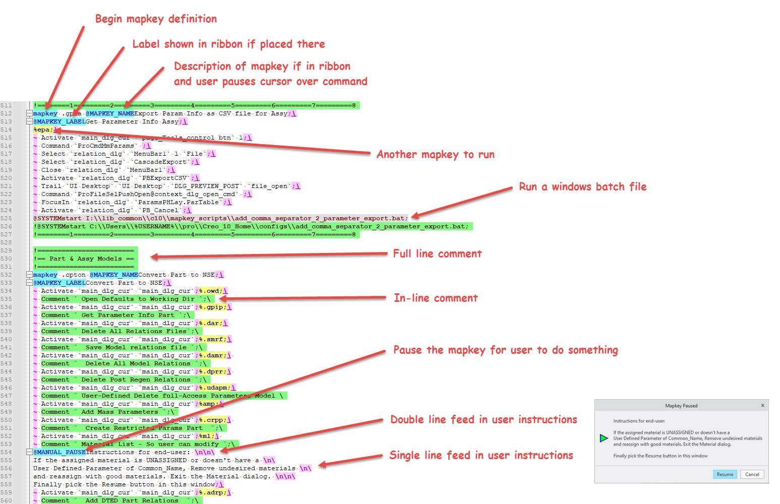Mapkey Writing/Editing Tips - PTC Community