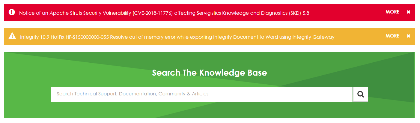 eSupport Portal Alerts - PTC Community