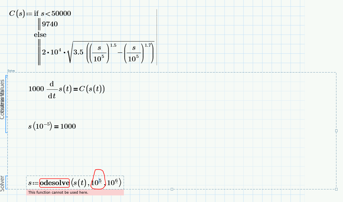 Solved: Odesolve boundary issue - PTC Community