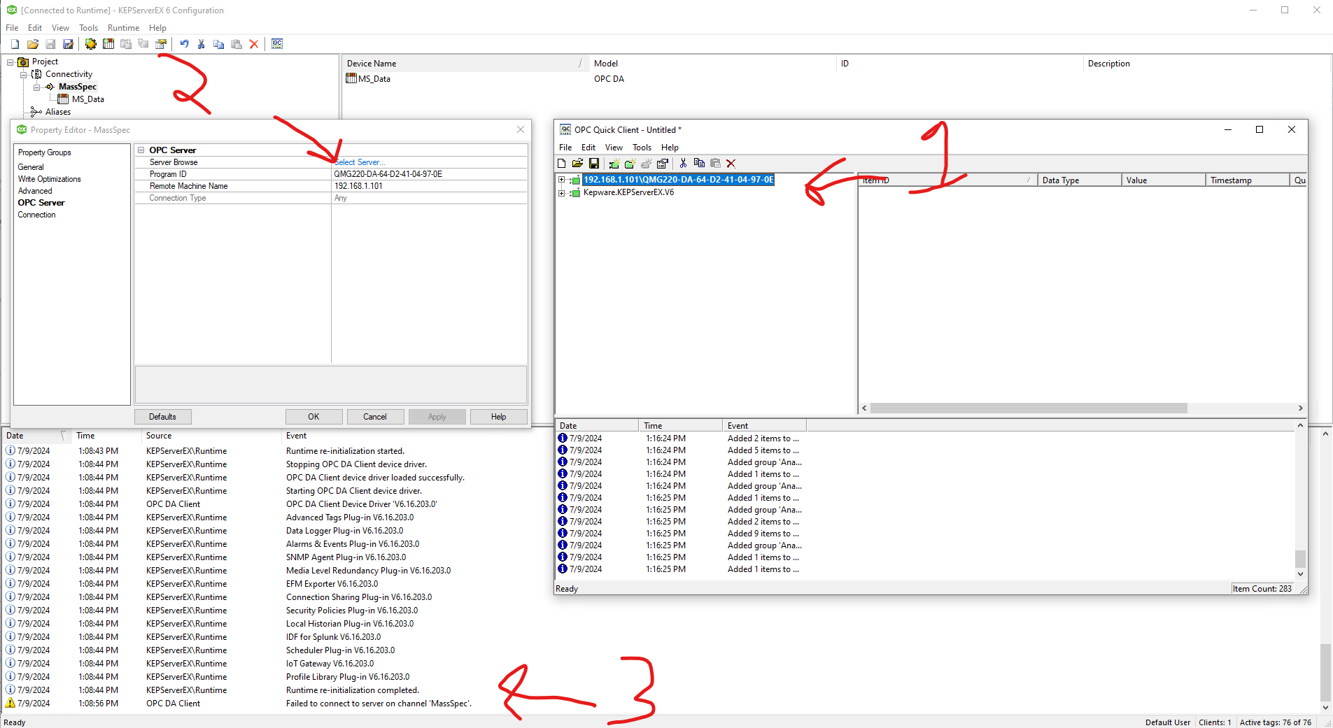 Solved: Quick Client will connect to a server but KepServe... - PTC ...