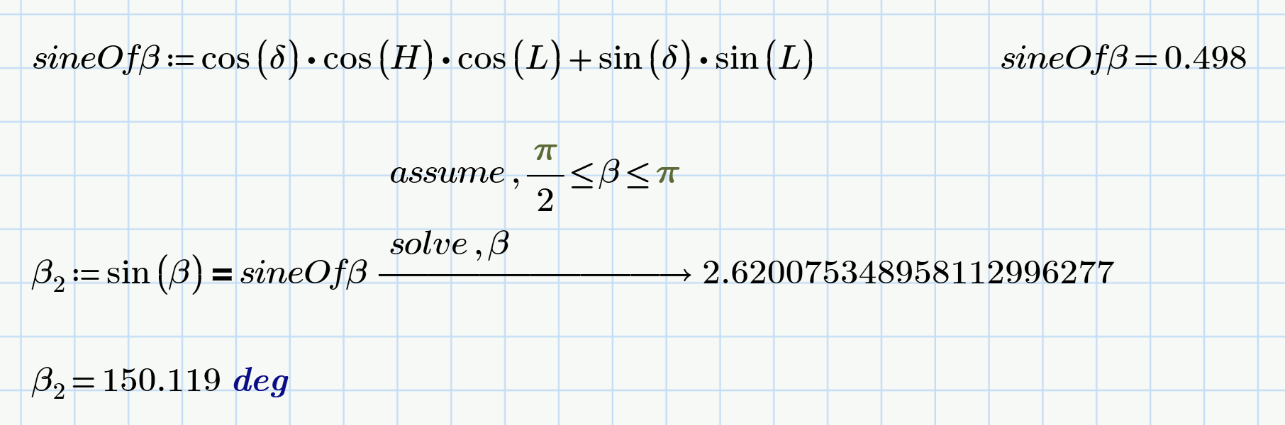 unknown sinx value, how to solve x when it says no... - PTC Community