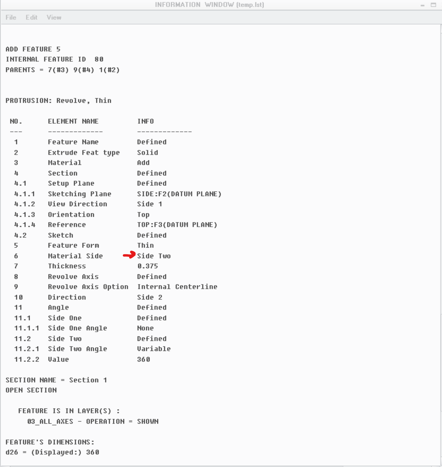 Solved: Use thickened sketch in relations or pro-program - PTC Community