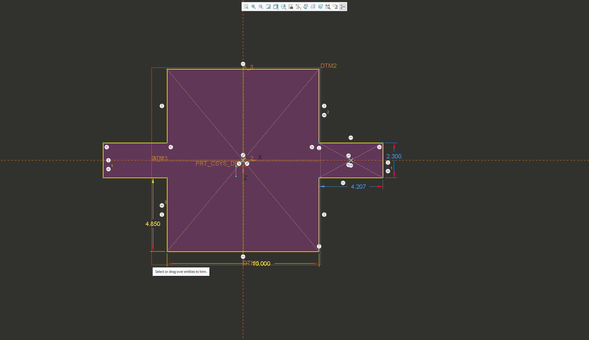 Solved: Can't get extrude working correctly - PTC Community