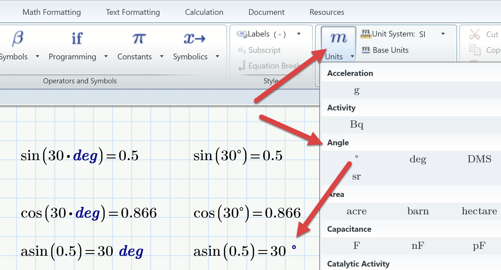 Solved Degree And ° In Mathcad Ptc Community 