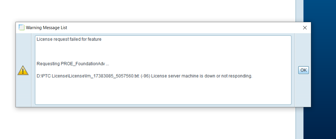 Solved: License request failed for feature.?? PTC Creo Ele... - PTC Community