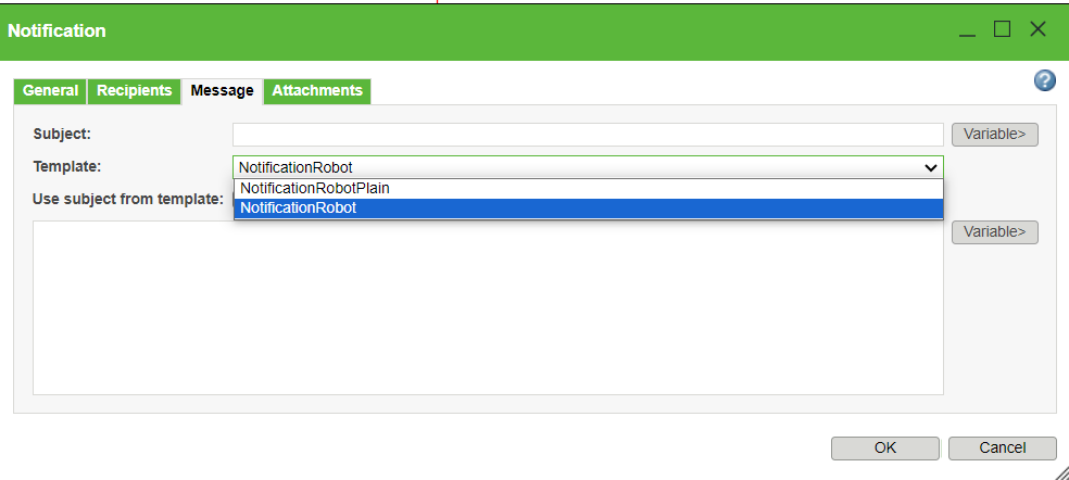 Solved: How to add custom template to email robot - PTC Community