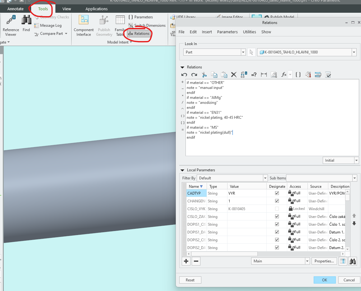 Solved: Parameter setting -a drop-down list in the materia... - PTC Community
