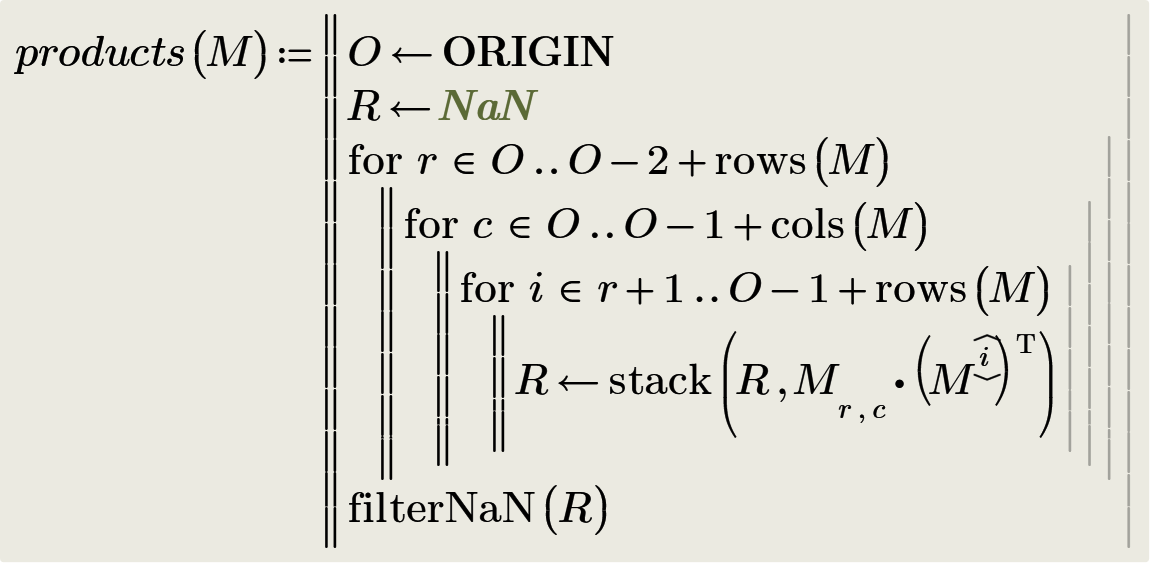 Solved: Row Product in matrices - PTC Community